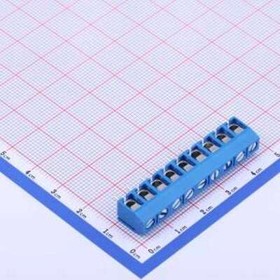 JL301-50009U01 螺钉式接线端子 1x9P 5mm 直插 排数:1 每排P数:9