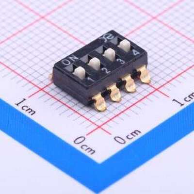 DSIC04LSGET 拨码开关 2.54mm 4位高推 拨码开关 SMD-8P,6x10.2mm