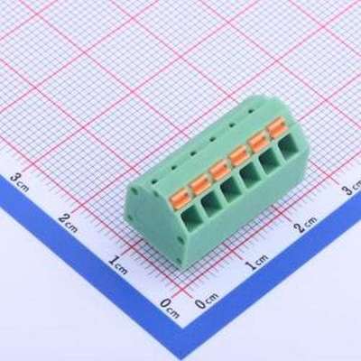 KF250NH-3.81-6P 弹簧式接线端子 1x6P 3.81mm 每排P数:6 排数:1