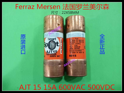 AJT 15 AMP TRAP 延时熔断器保险丝22X58法雷美尔森正品 15A 600V
