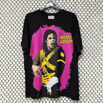 迈克尔杰克逊美式复古短袖T恤棉