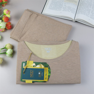 NGG铂金蚕丝润肤套装秋衣秋裤女