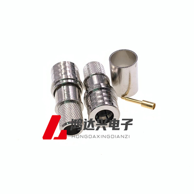 QMA-J-5 QMA公头连接器 适配LMR300/5D-FB/50-5馈线 无人机连接器