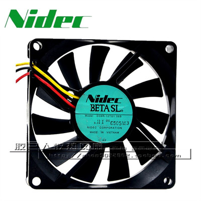 原装日本尼迪克Nidec8015 12V 0.09A D08R-12TS106B超静音散热风