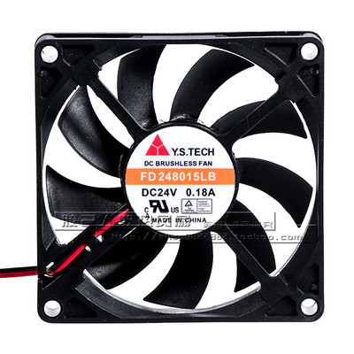 Y.S.TECH元山 FD248015LB 8cm 8015 24V 0.18A变频器中控散热风扇