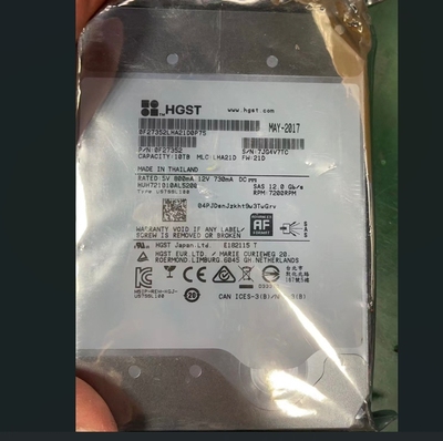 全新 0通电 日立 10T SAS 12G 3.5寸 HUH721010AL5200 服务器硬盘