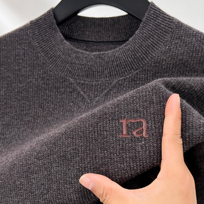 秋冬大白鲨男装官方旗舰店忘不了同款圆领毛衣男士内搭打底毛线衣