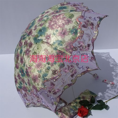 梅花SUSINO満花绮梦伞防晒晴雨两用复古二折太阳伞抗风手动折叠