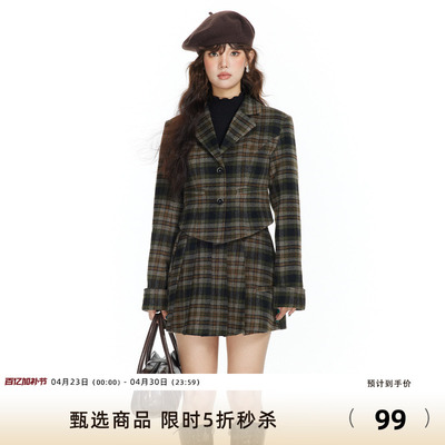 7shiftin2022aw秋冬新品百褶裙