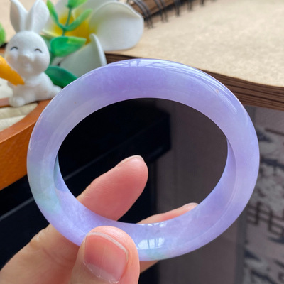 5.9批4161号50.3-12.5-7.8春彩镯！紫色搭配着清新的甜绿色！