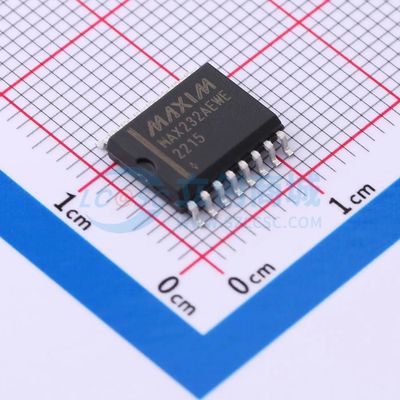 5V供电多通道RS-232驱动器/接收器 MAX232AEWE+T SOIC-16-300mil