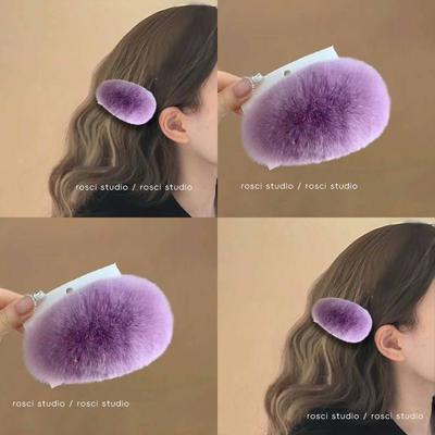 毛绒爆毛芒果狗BB夹芒果核