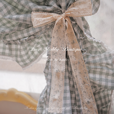 列维斯蕾丝米色蝴蝶结绑带花边