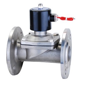 geerte 电磁阀门2W-250-25BF DN25一寸不锈钢304材质4孔法兰连接