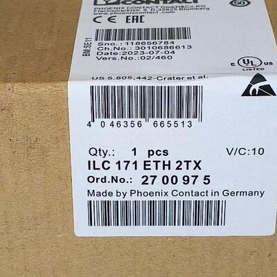 ILC 171 ETH 2TX 2700975 工业控制器 自动化控制器件议价维修