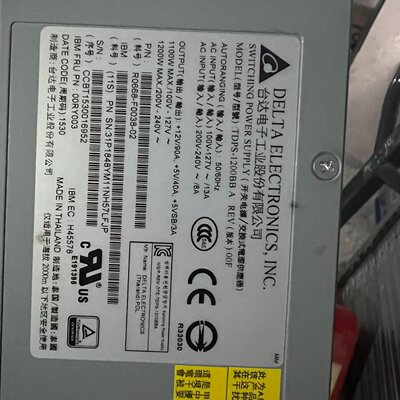 到货IBMV7000G2存储电源TDPS1200B议价