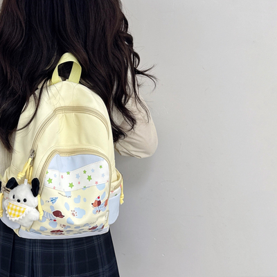 书包初中生女生小学生2025新款高颜值小背包多巴胺风背包双肩包女