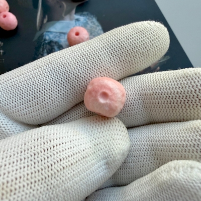 原矿七宝粉贝月球表面隔珠子桶珠