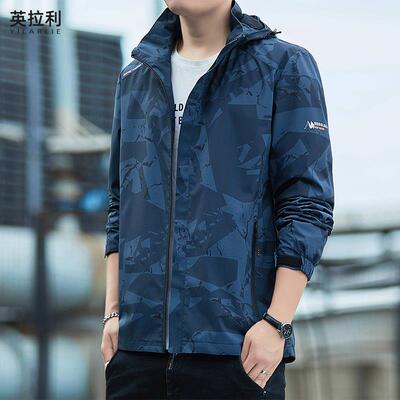男冲士锋衣秋步冬季登连帽可脱卸外套中老年爸爸户外山徒B2628休