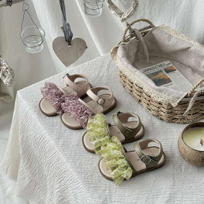 cbc女童凉鞋碎花时尚洋气公主鞋