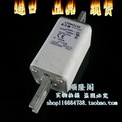 美国 BUSSMANN 速溶保险管 170M3146 保险丝 1250V 315A 熔断器