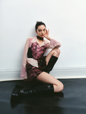 甜辣心型连Choker抹胸