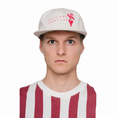 Pas de Mer 意大利设计师品牌 WELCOME VISITORS Cap 刺绣鸭舌帽