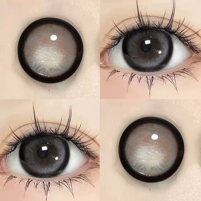 2片装】黑灰色半年抛款美瞳混血cos学生大小直径正品官方旗舰店ws