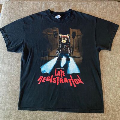 侃爷辍学小熊复古短袖