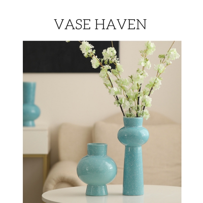 宋式美学设计感蓝色氛围感插花瓶