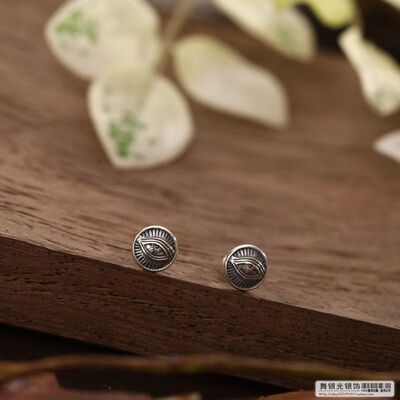 925银天眼单只耳钉