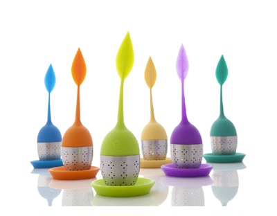 Stylor花色叶子茶包茶滤 不锈钢茶漏茶具耐高温过滤创意家居礼品