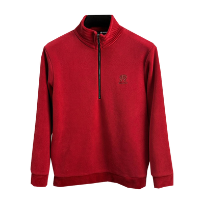 半高拉链双面绒卫衣男