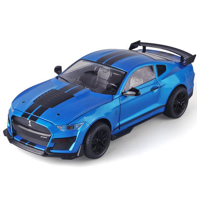 新款 1:18野马GT500合金型 声光 仿真车模男孩玩具 直播推荐