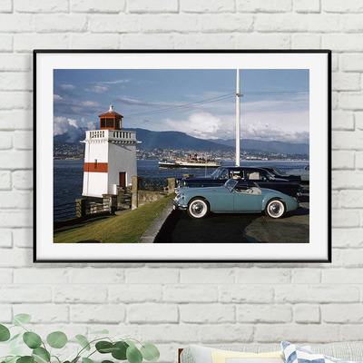 欧美街头汽车时尚摄影装饰画