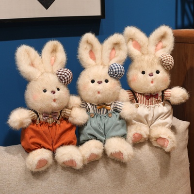 高颜值长耳兔玩偶复古蓝汐兔子毛绒玩具公仔超柔软儿童陪睡玩偶