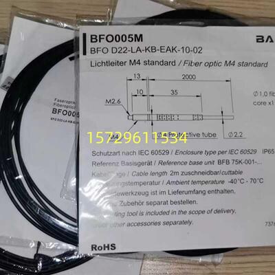 Balluff 巴鲁夫BFO005M光纤传感器探头BFO D22-LA-KB-EAK-10-02