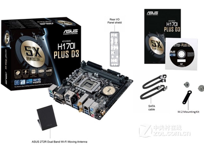 华硕H170I-PLUS D3 1151针itx支持g3900i37300i57400i77700kcpu