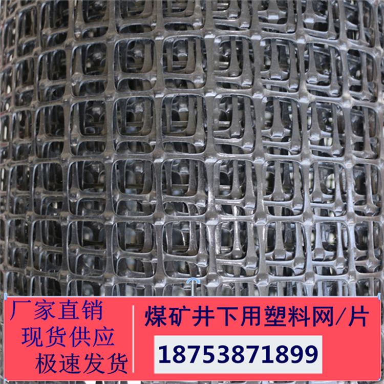 矿用塑料网煤矿井下用聚丙烯双向拉伸防护网阻燃网护帮网假顶网