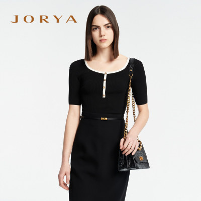 JORYA/卓雅修身短袖针织