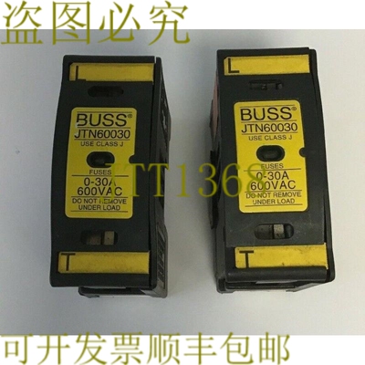 原装供应BUSS JTN60030 保险丝座 0-30A 600VAC LOTOF2