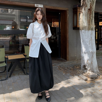 【大货】 短袖衬衫+花苞半裙 S626 P175 K258