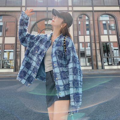 韩版常规聚酯纤维工艺流苏外套