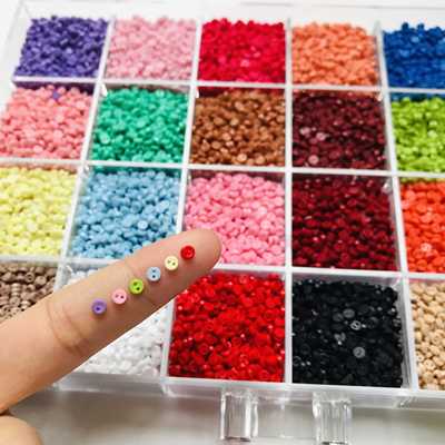 3mm带边扣塑料纽扣树脂纽扣