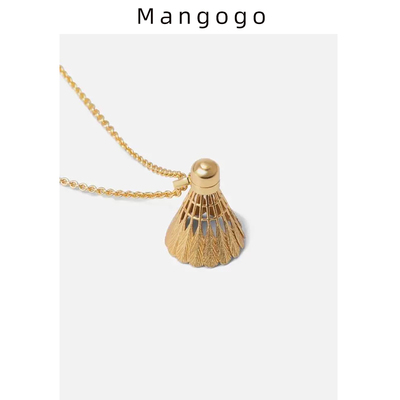 Mangogo羽毛球项链23新款小众潮ins风小众设计羽毛球项链个性情侣