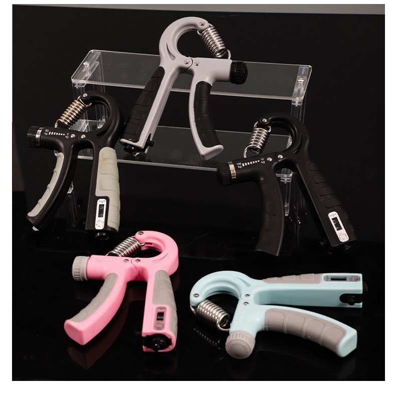R型男女通用成人握力器可调节计数10-100kg和5-60kg握力器健身手