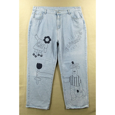 欧版美式嘻哈滑板裤宽松阔腿裤