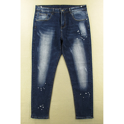 欧版柔软潮喷漆弹力紧身小脚