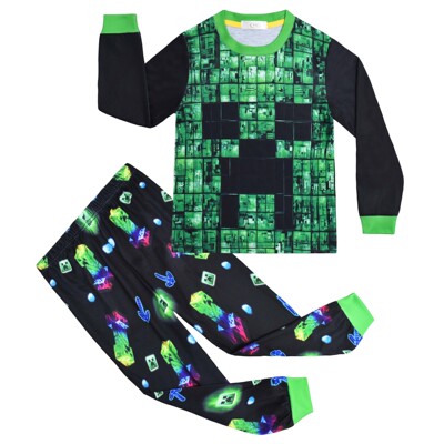 新款长袖 我的世界-Minecraft 中大童家居服 长袖+裤子套装81233