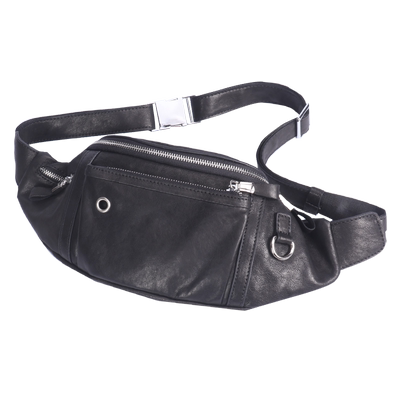 羊皮胸包潮流男腰包真皮小背包潮